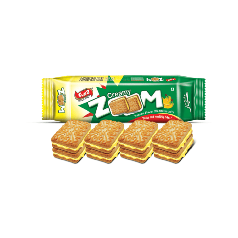 Banana Flavour Cream Sweet Zoom Cream Biscuit – Bakewell Biscuits